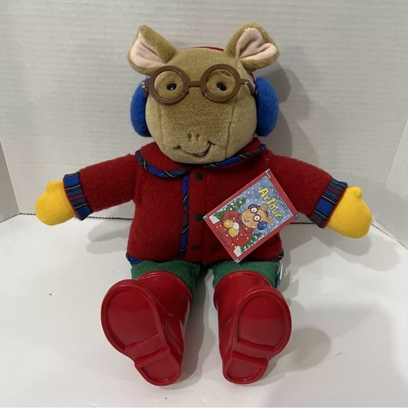 Toys | Vtg 1996 Arthur Plush Stuffed Animal Dressed In Winter Clothes ...
